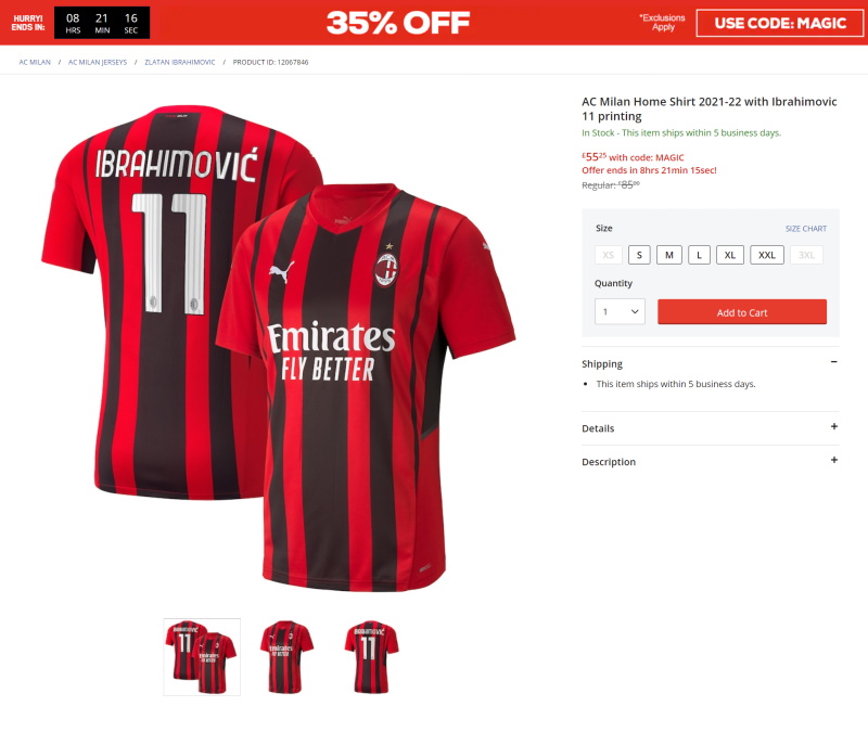 Camiseta De Ibrahimovic