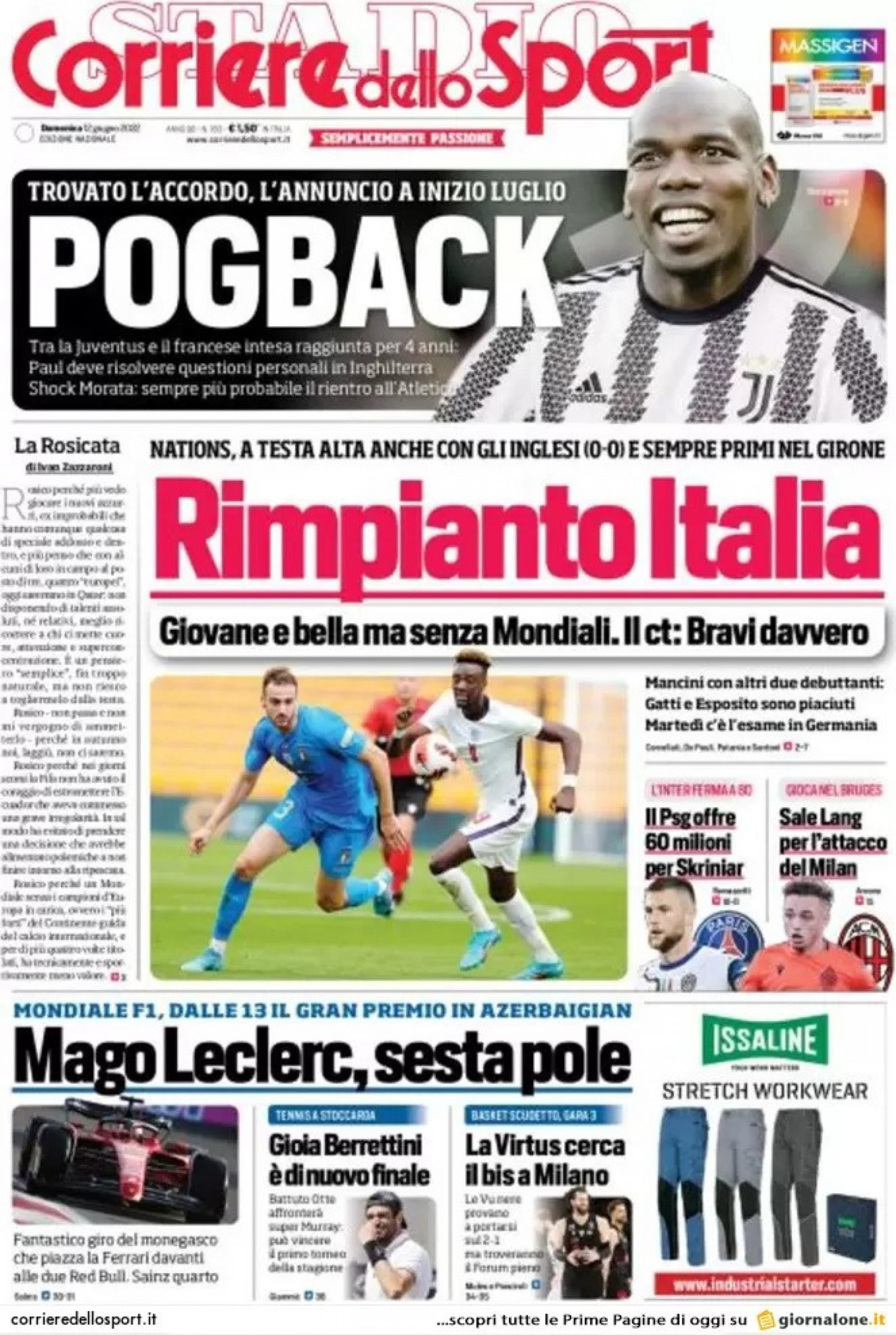 Today’s Papers – Joya time for Inter, Italy regrets - Football Italia
