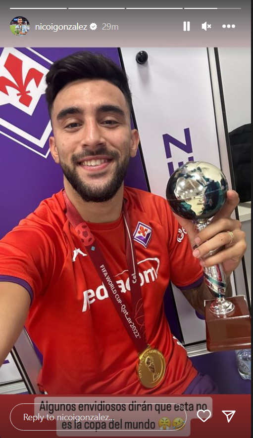 Nico Gonzalez brings World Cup medal to Fiorentina - Football Italia