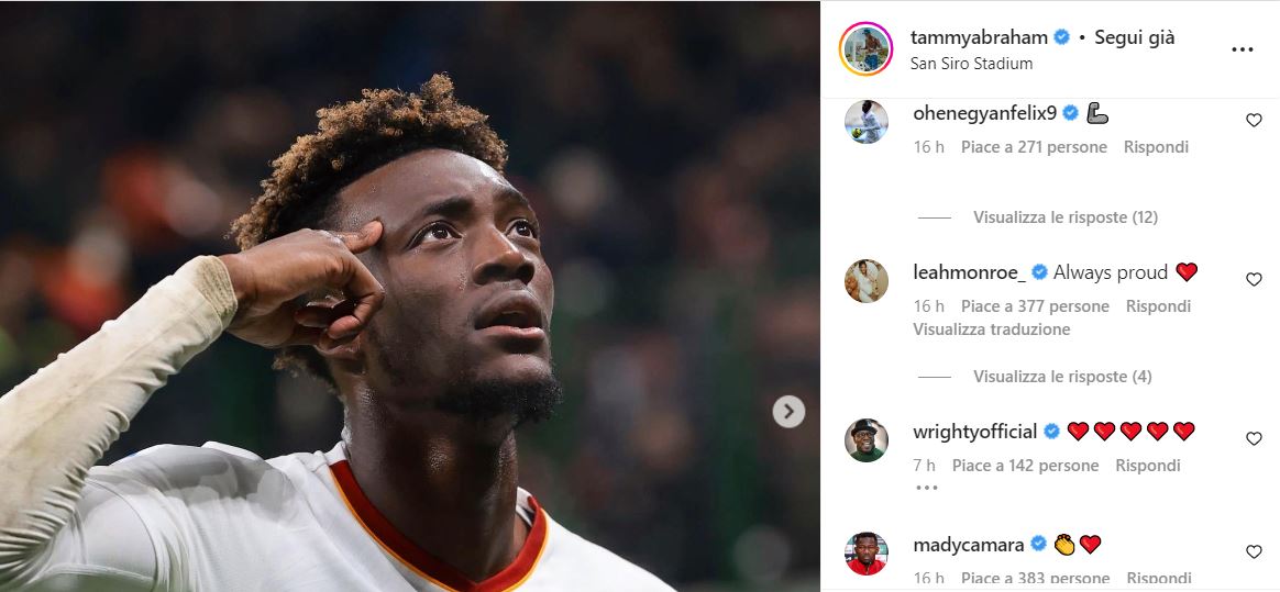 Roma, Rashford and Ian Wright react as Abraham scores decisive goal ...