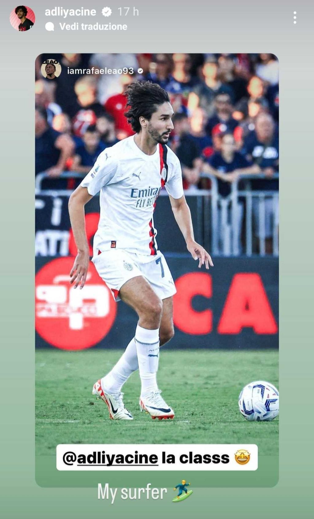 Milan stars, including Leao, react to Adli's season debut - pictures ...