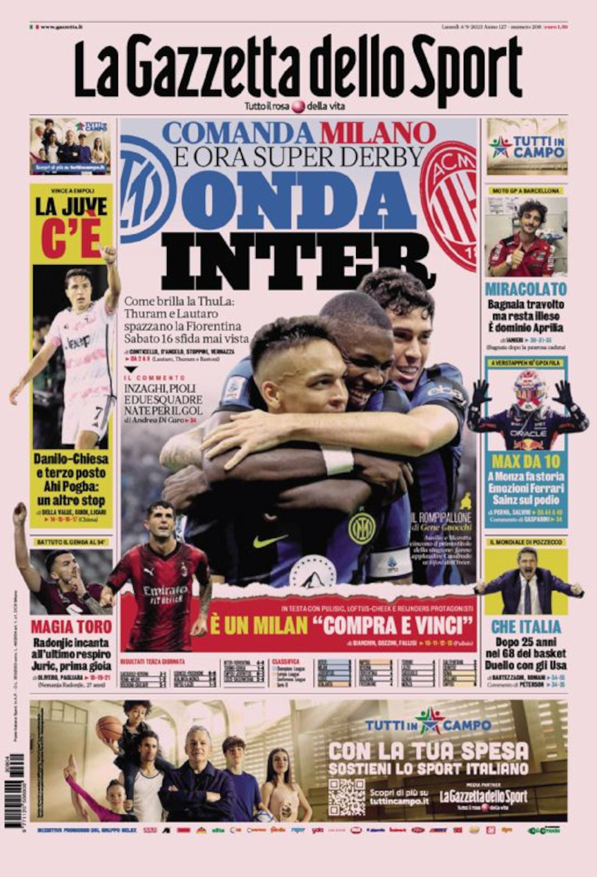 Today’s Papers – Inter ride the wave, Juve back on track - Football Italia
