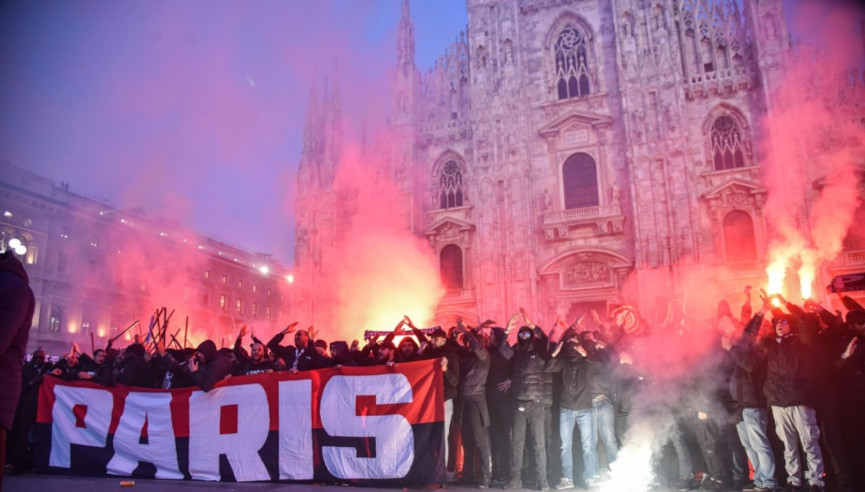 Video: PSG fans make way to San Siro for Milan match - Football Italia