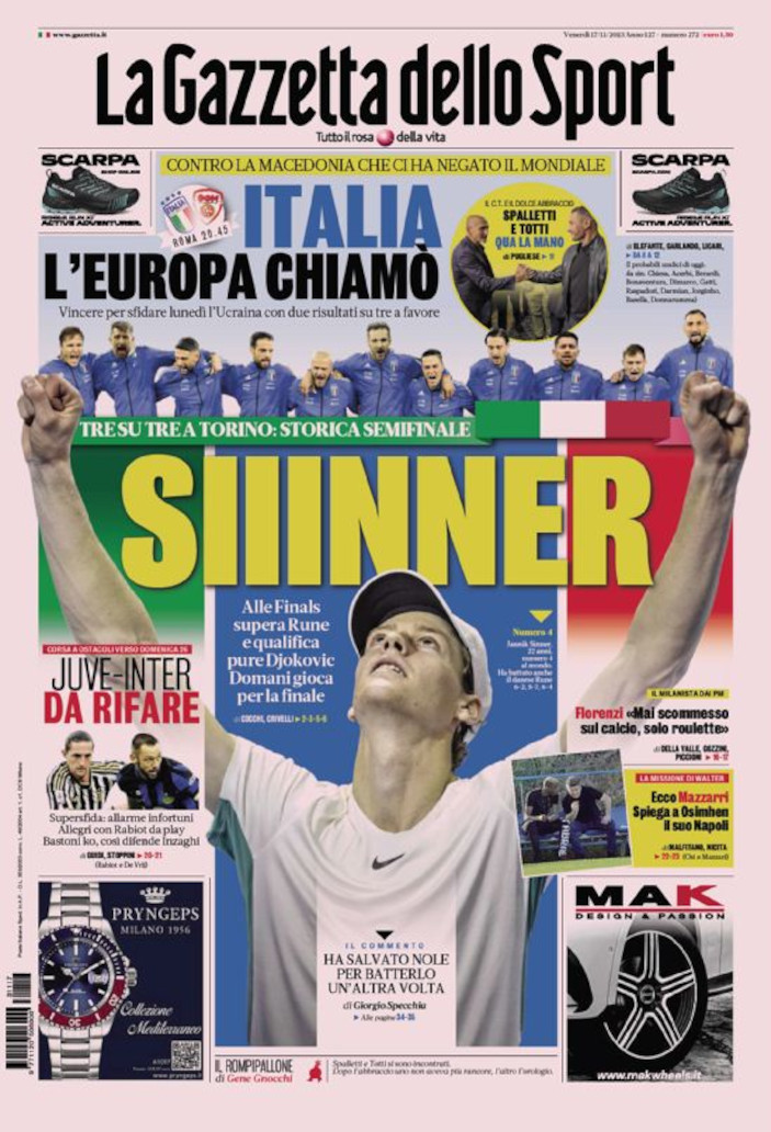 Today’s Papers – Europe calling Italy, Florenzi never bet on football ...