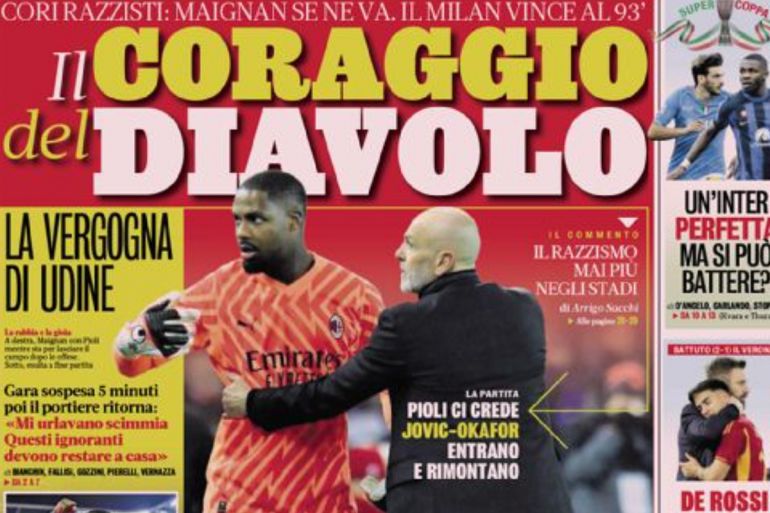 Today’s Papers – Milan win for Maignan, De Rossi beyond Mou - Football ...