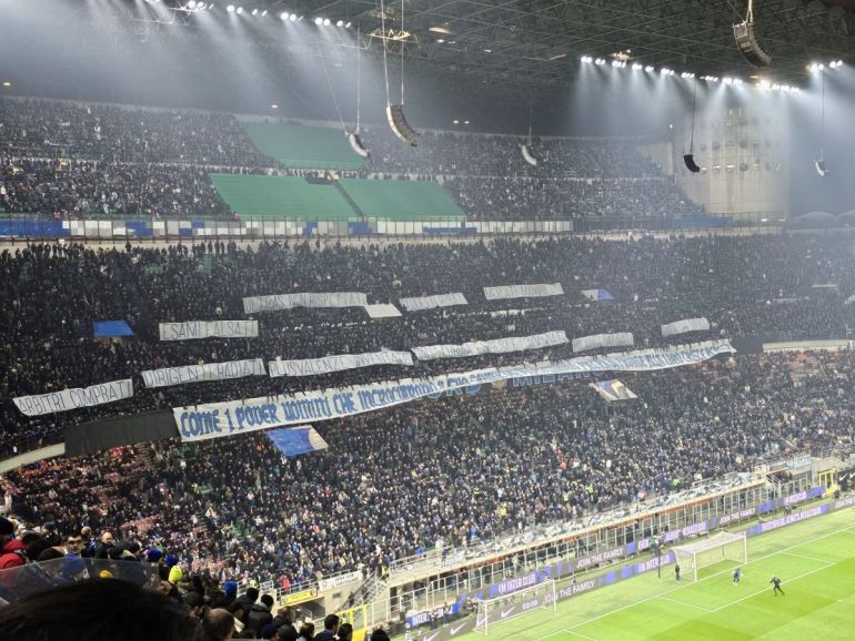 How Inter ultras trolled Juventus before kick-off - Picture - Football ...