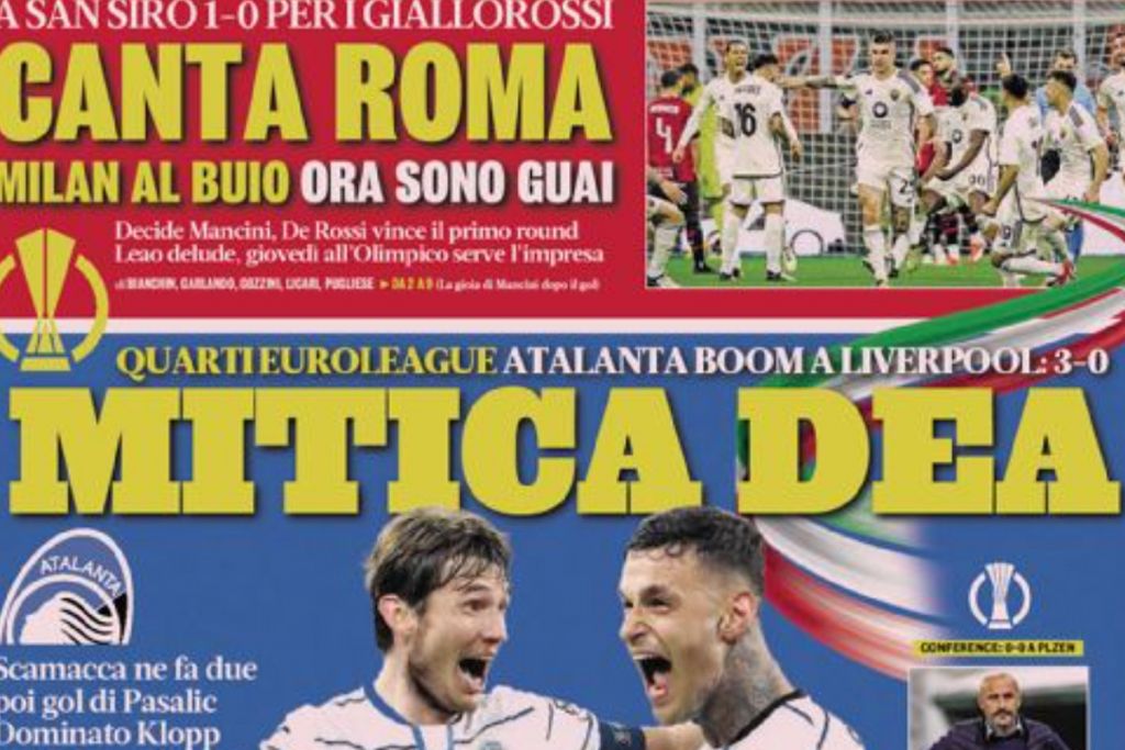 Today’s Papers – Goddess of Anfield, Roma sing in Milan