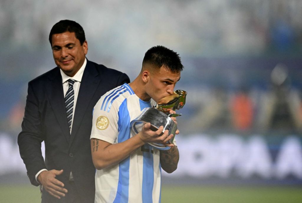 Inter star Lautaro Martinez ends dream season with double Copa America ...