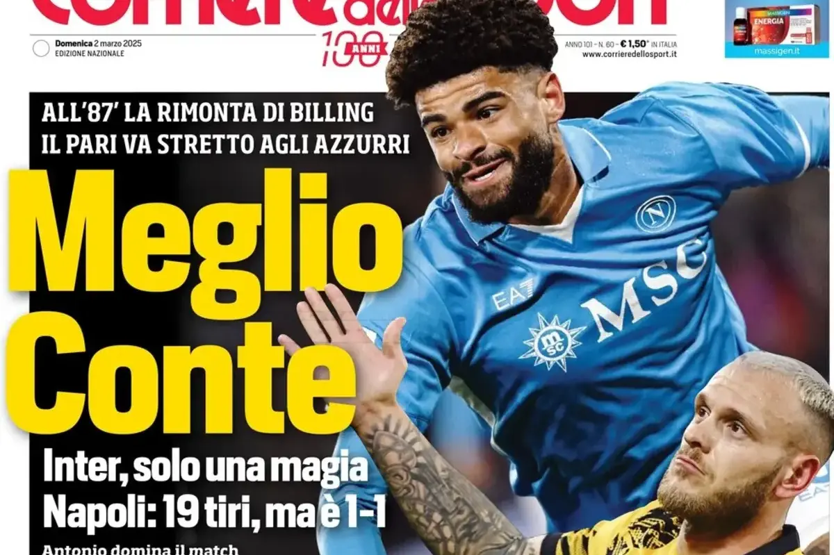 Today’s Papers: Inter hold on, Conte better, enough now Milan ...