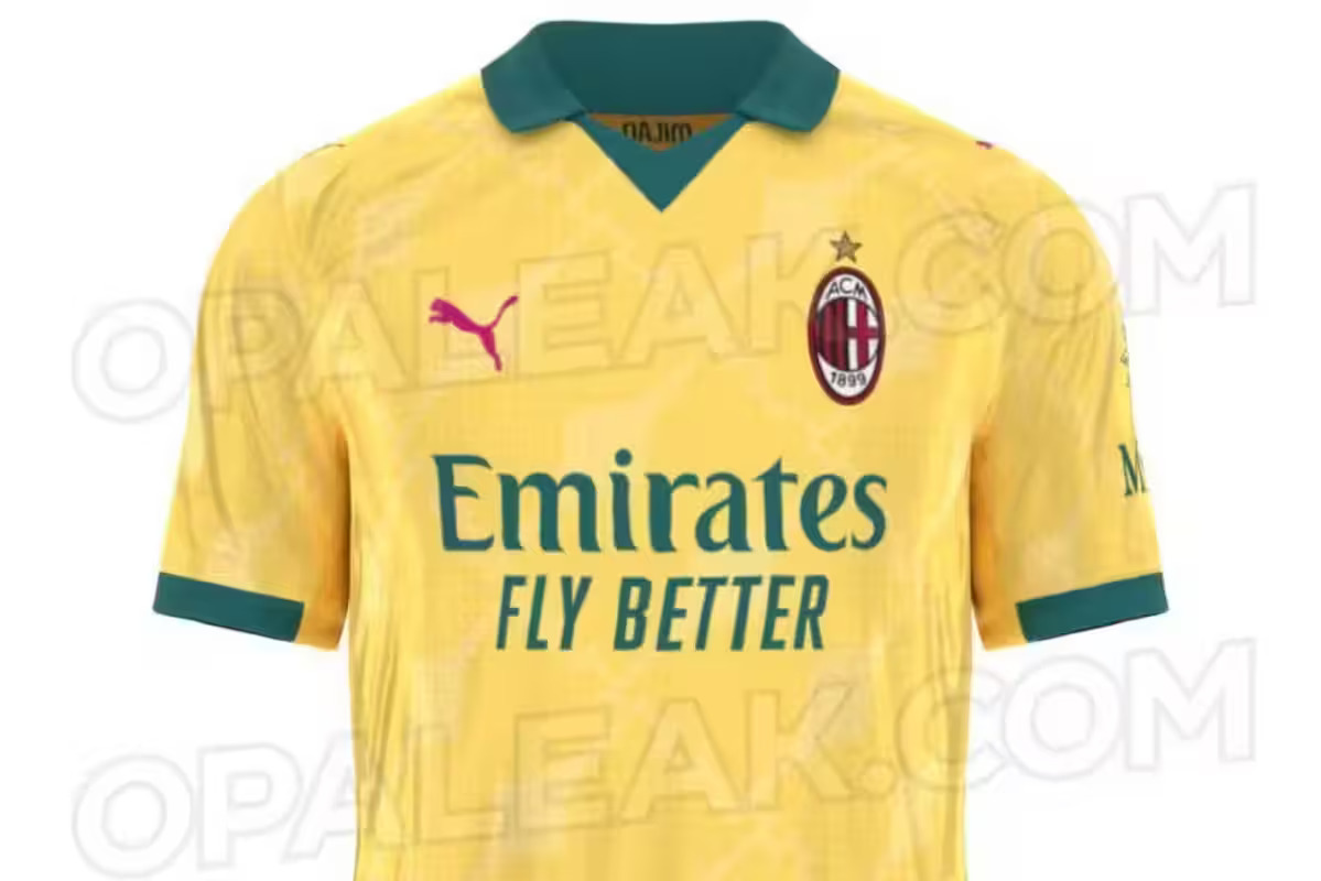 Picture: Rumoured new yellow Milan kit for 2025-26 leaked - Football Italia