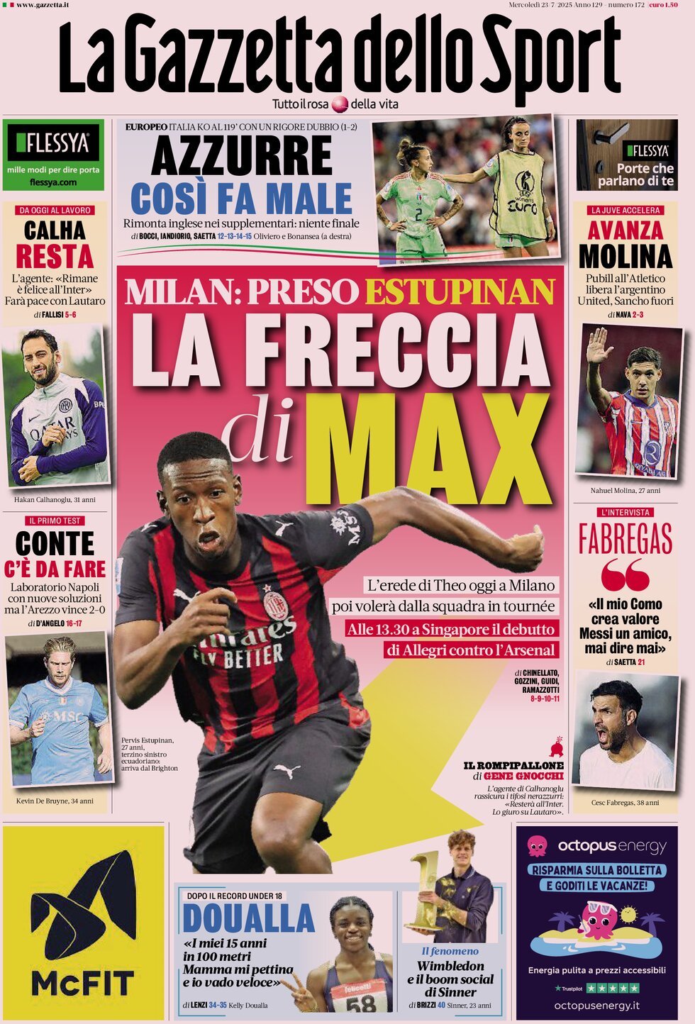Today's Papers - An arrow for Allegri, Conte has work to do