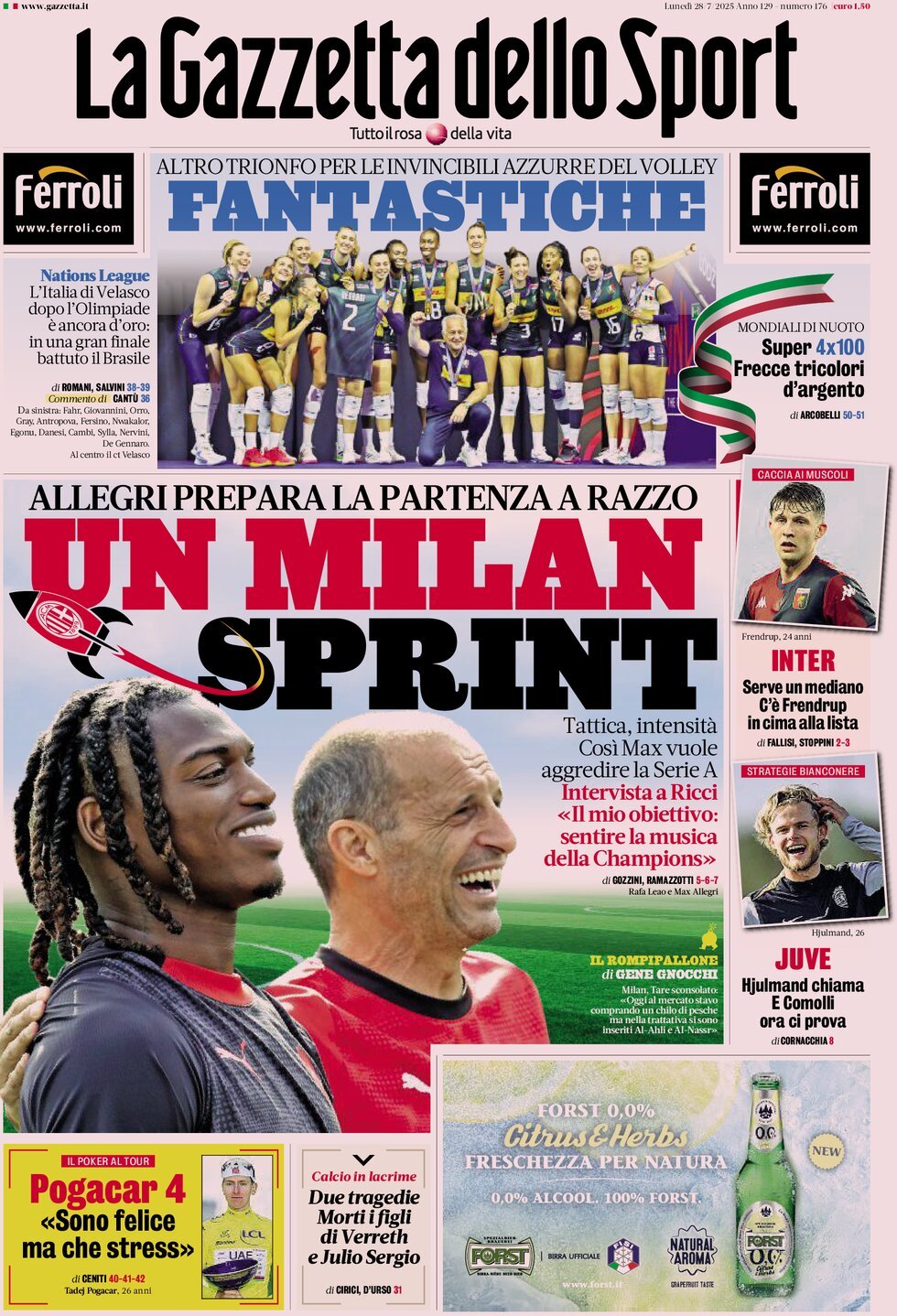 Today's Papers - Juventus move forward for Kolo Muani, Conte meets DeLa