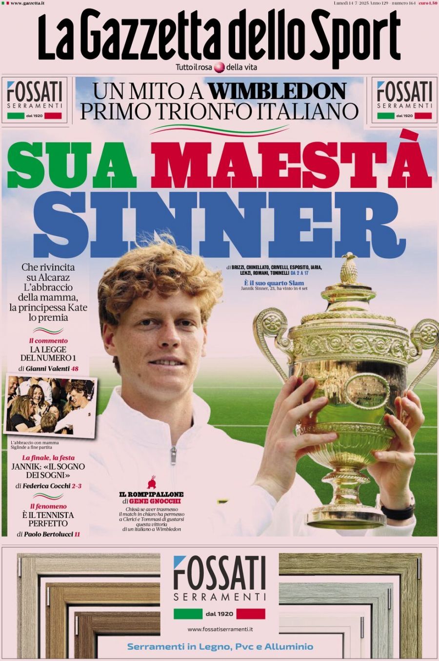 Today's Papers - Legendary Sinner overshadows football headlines