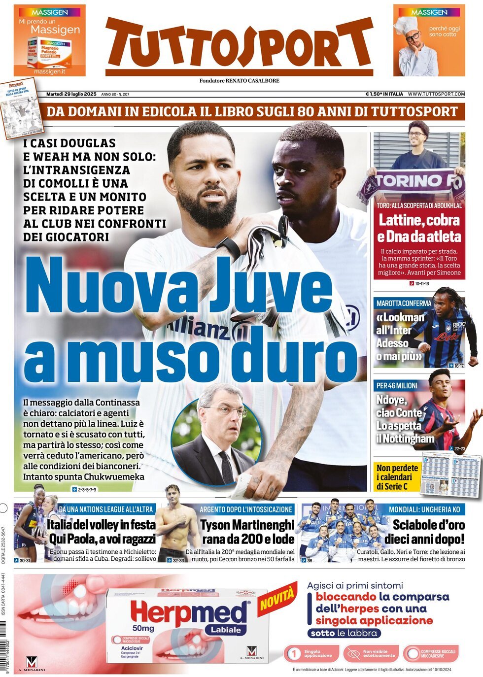 Today’s Papers: Inter’s Lookman relaunch, Napoli lose Ndoye, Hard ...