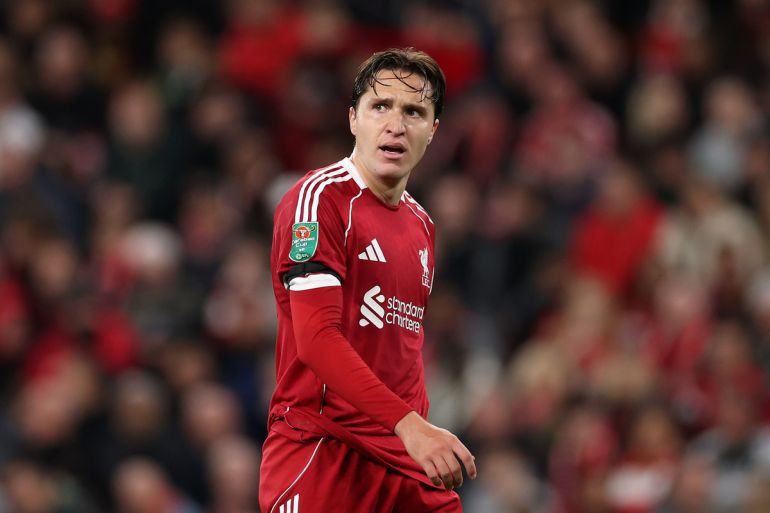 Fans spot Slot's reaction to Chiesa's goal for Liverpool in 6-0 win ...