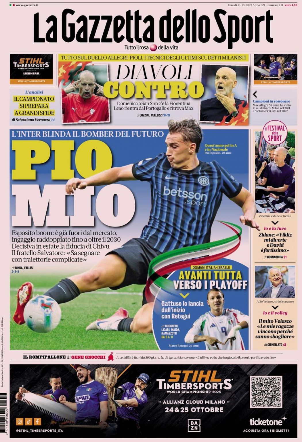 Today’s Papers: Pio mio, Italy’s gold, New Juve - Football Italia