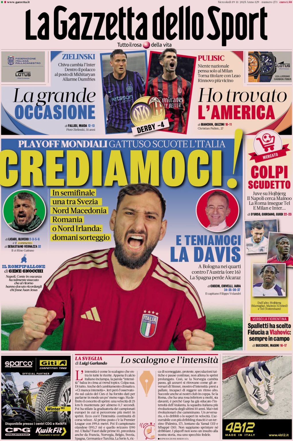 Today's Papers - Italy must believe, Serie A title coups