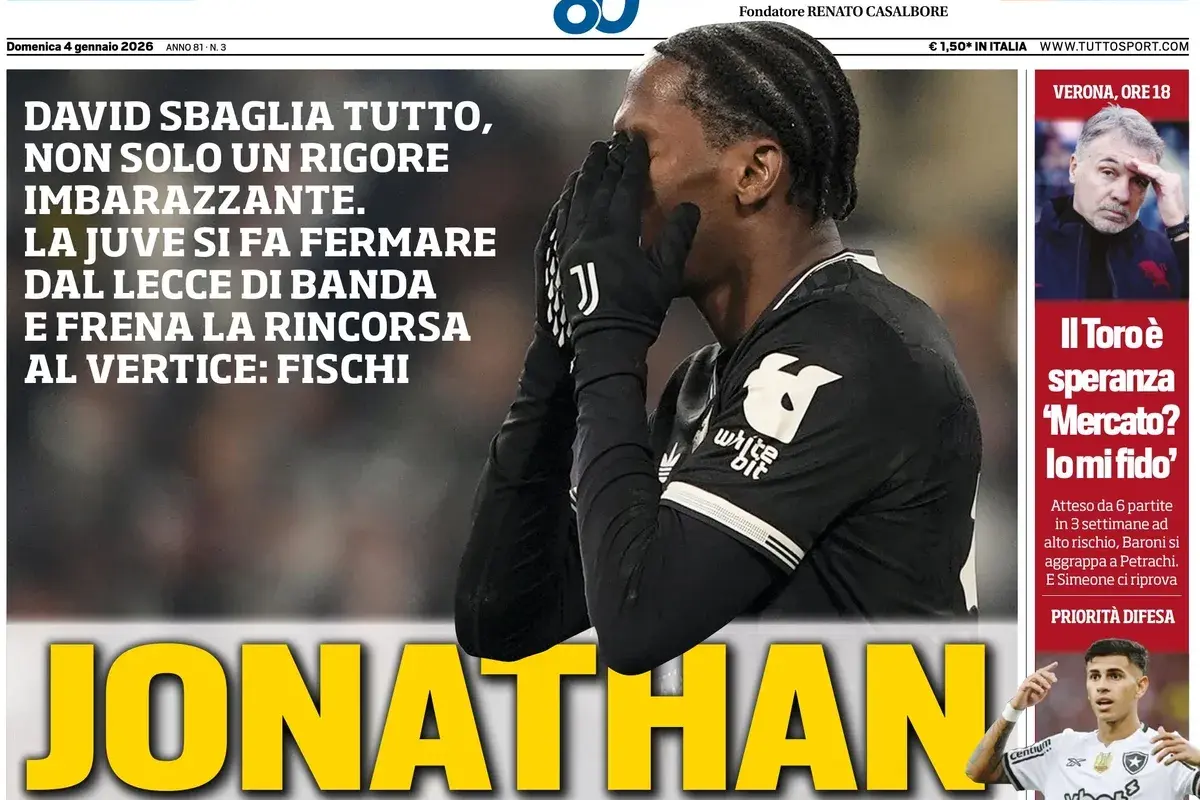 Los periódicos de hoy: David fracasa, Atalanta vence a Roma, hermano de ...