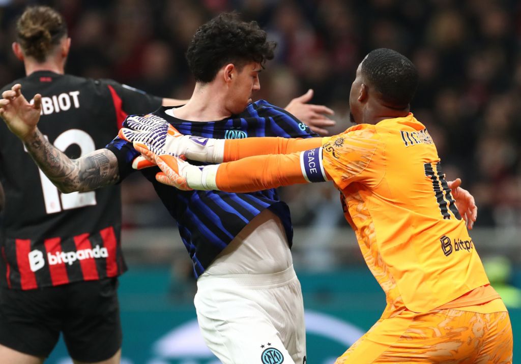 Inter and Italy defender Bastoni injured during Milan derby on March 8 ...